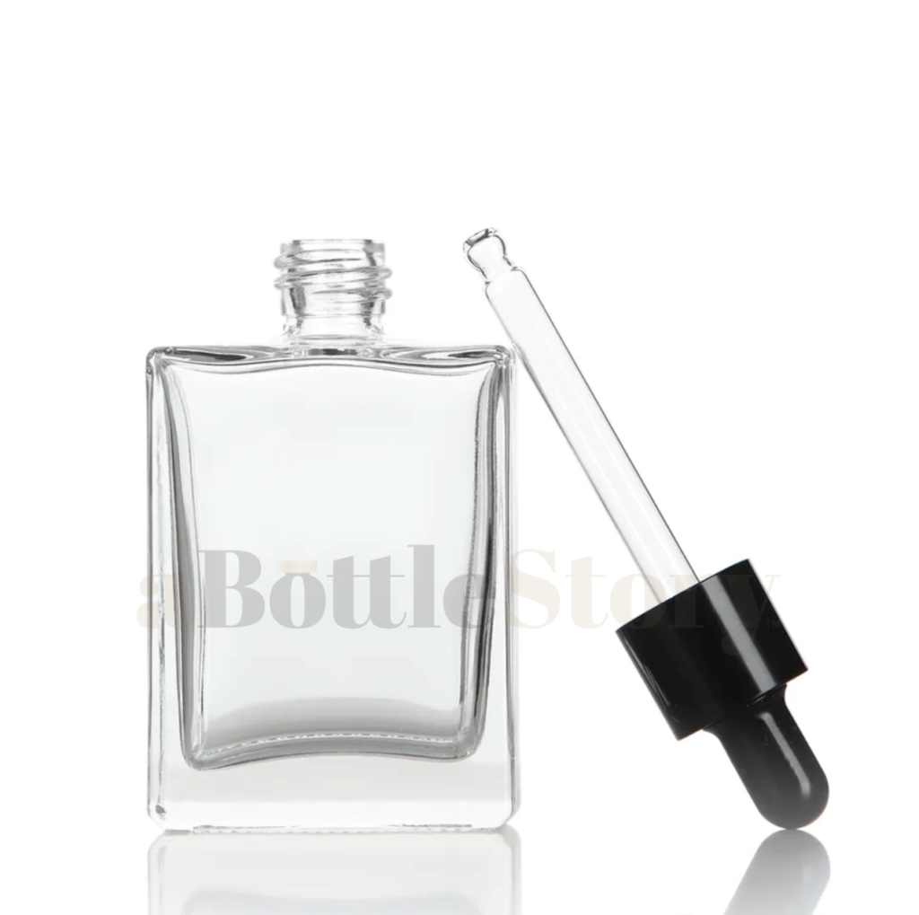 Rectangle Flat Glass Dropper Bottle - A Bottle Story