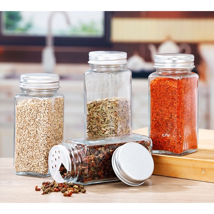 Square Seasoning Glass Bottle - A Bottle Story