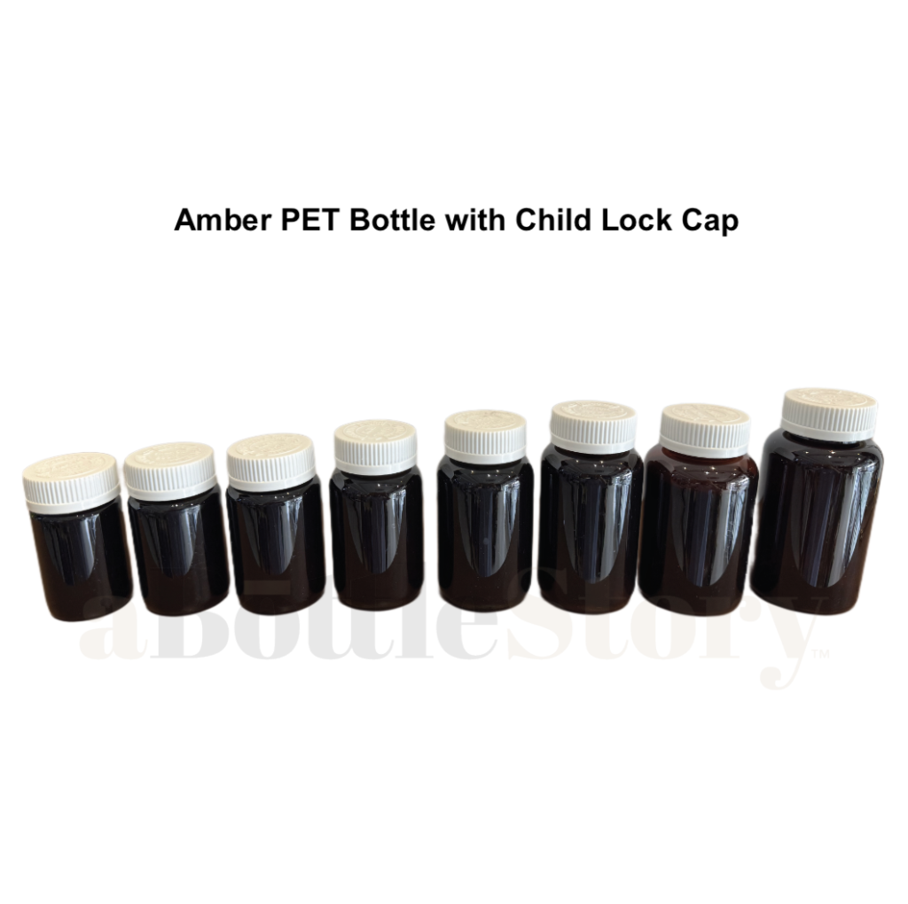Tablet Medicine Pill Capsule Amber PET Bottle Storage - A Bottle Story