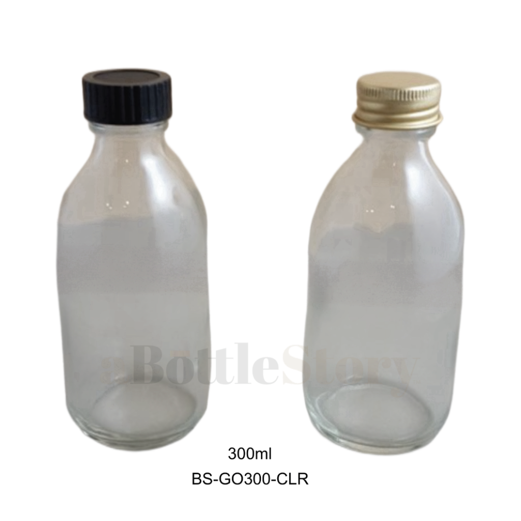 Clear Round Glass Bottle Series - A Bottle Story