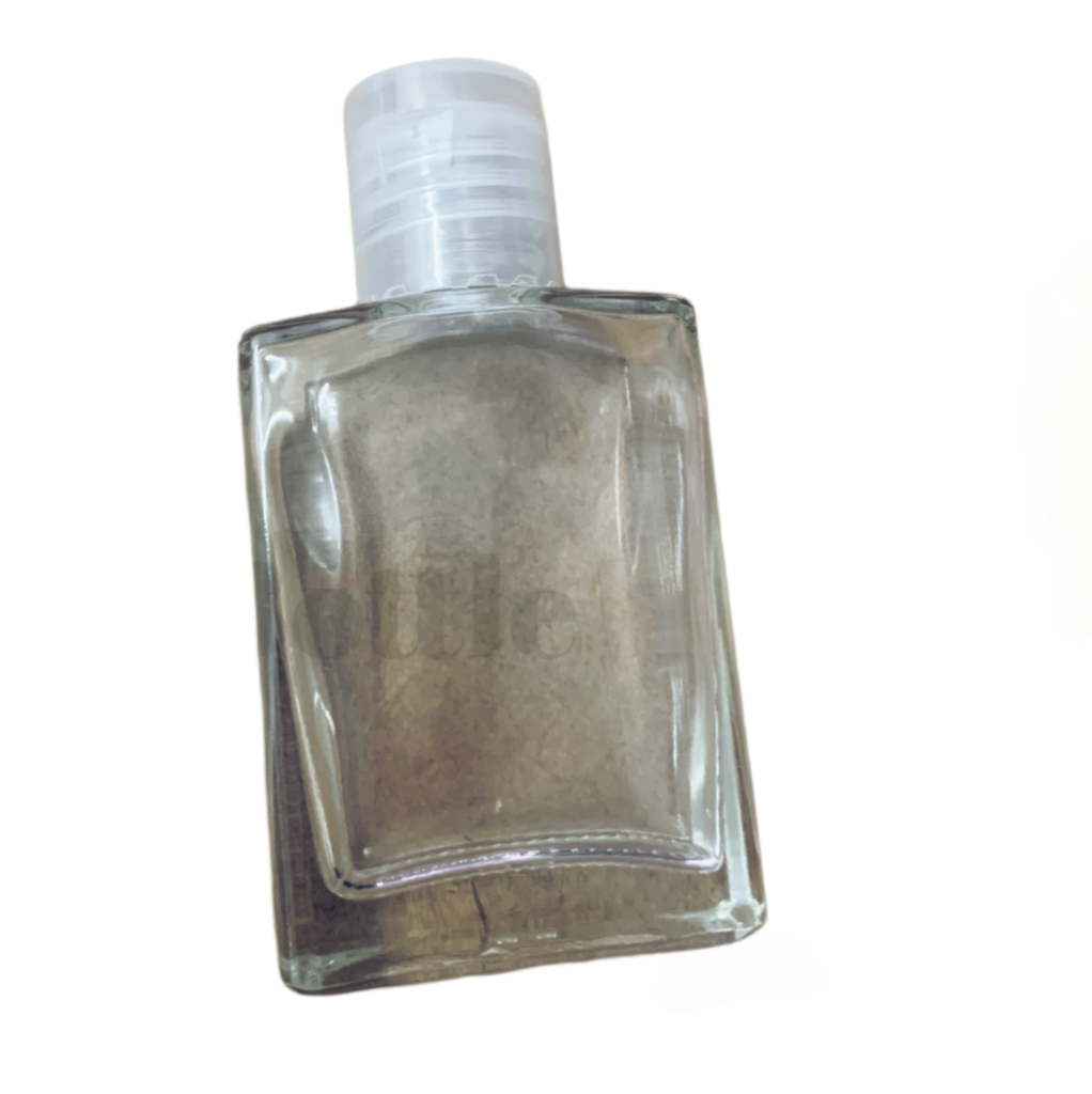 Clear Square Glass Bottle with Plastic Flip Cap - A Bottle Story