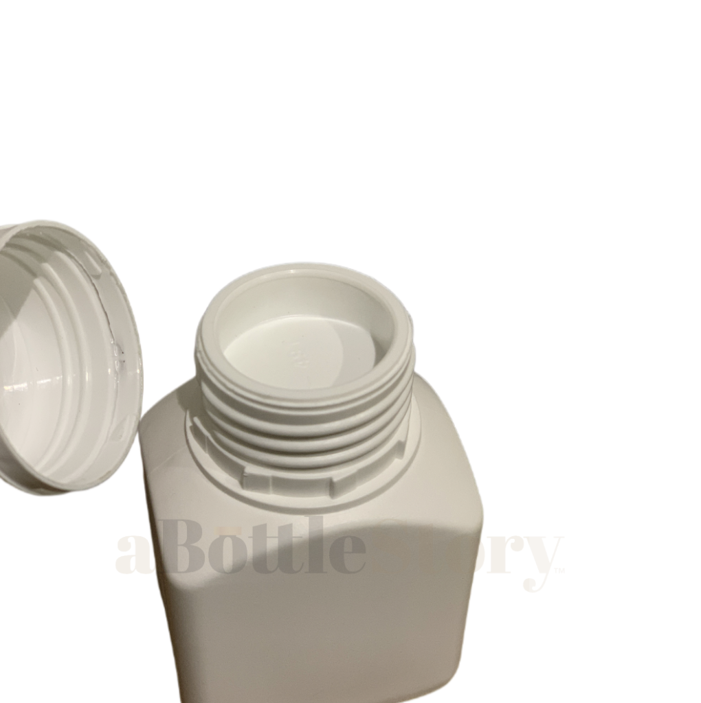 Plastic Square Tablet HDPE Bottle - A Bottle Story