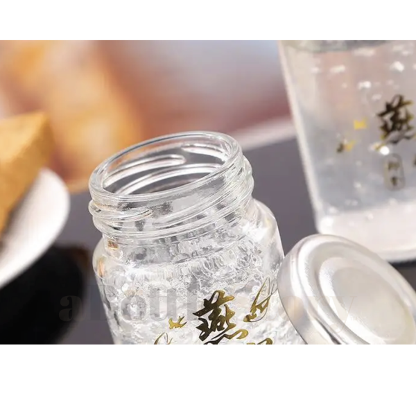Round Glass Jar for Bird Nest and Paste - A Bottle Story
