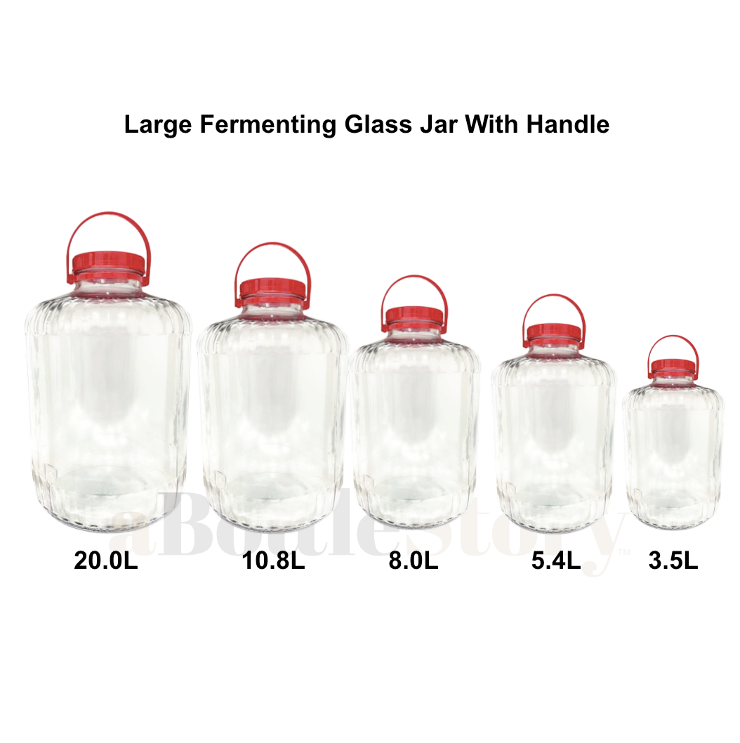 Large Fermenting Glass Jar with Handle - A Bottle Story