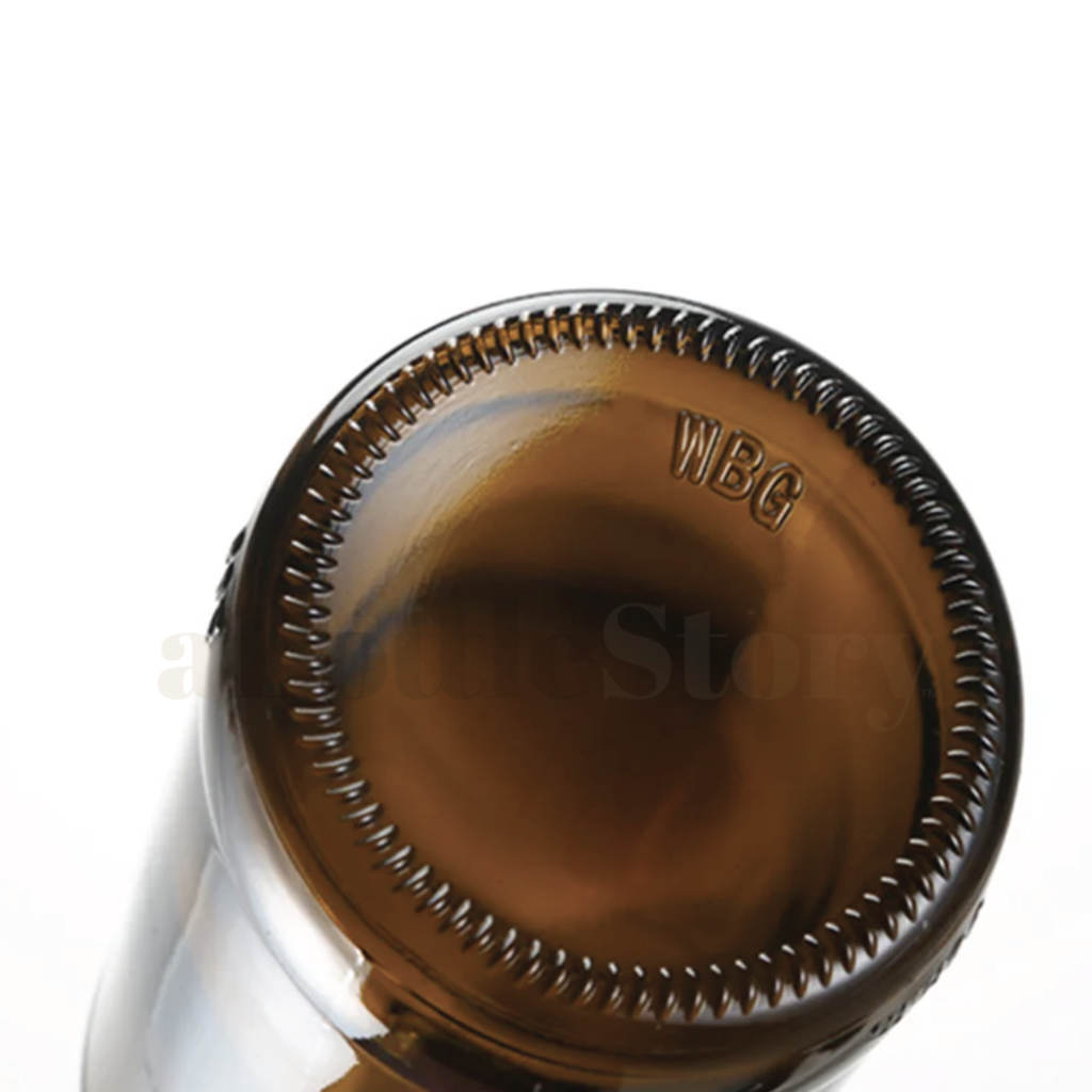 Swing Top Amber Glass Water Bottle (Round Base) - A Bottle Story